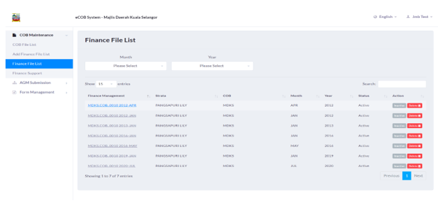 Senarai Fail Kewangan - Odesi